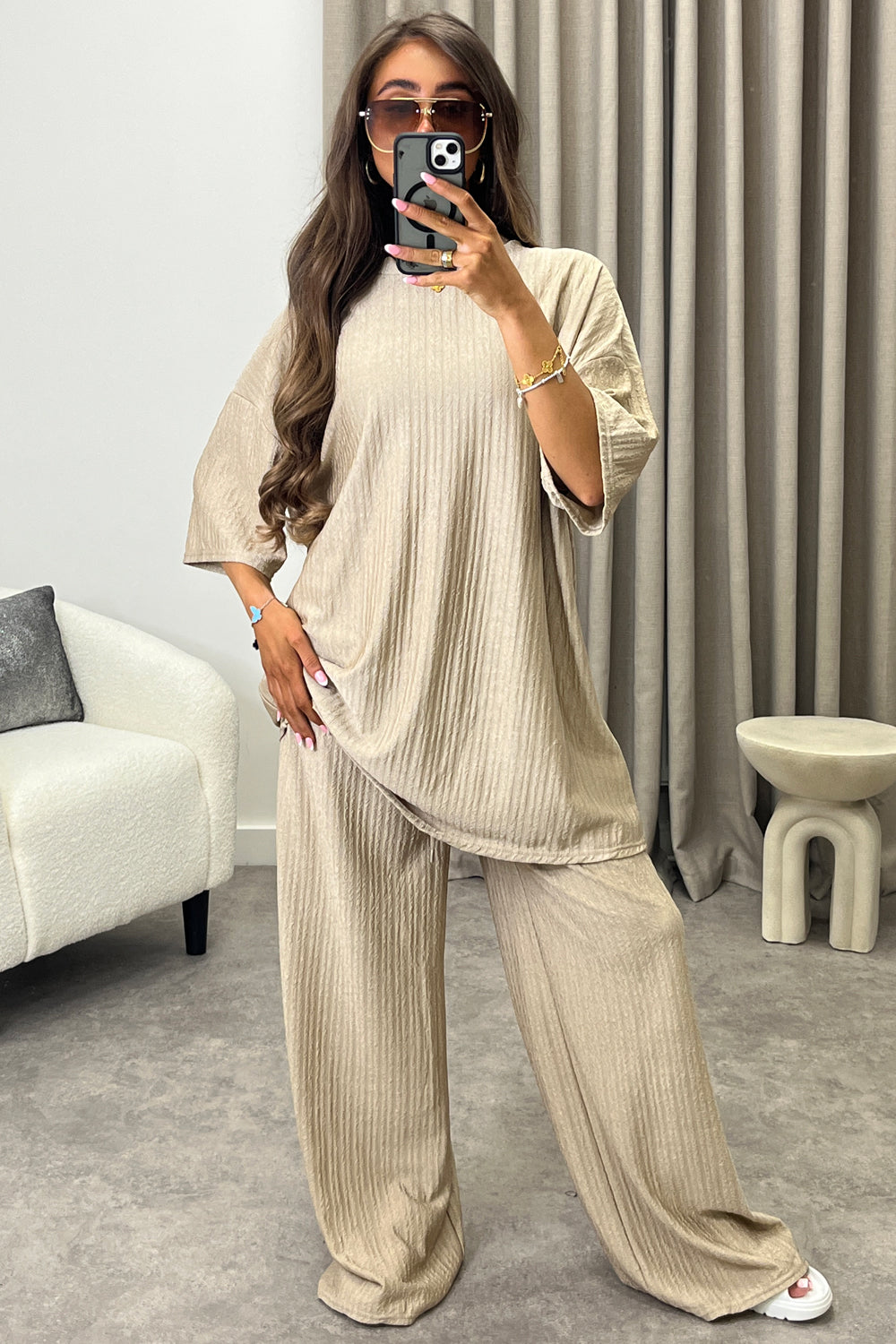 Stone Cable Knit Co-Ord – LASULA